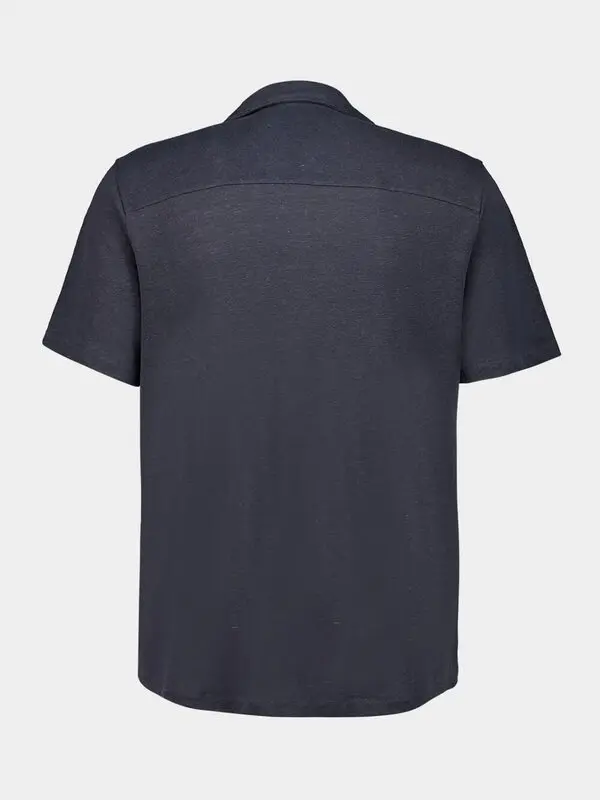 Majestic Filatures Dark Linen Short Sleeve Shirt - Grey