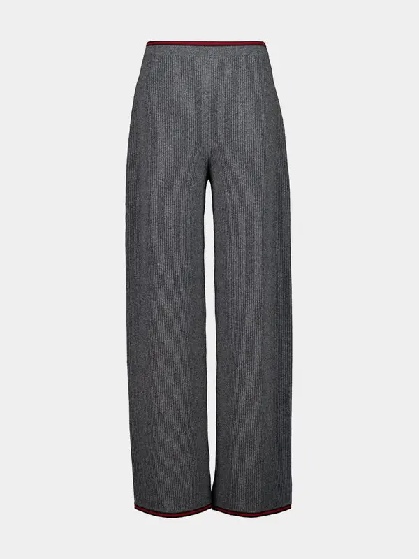 Gucci Wool Straight-leg Trousers - Grey
