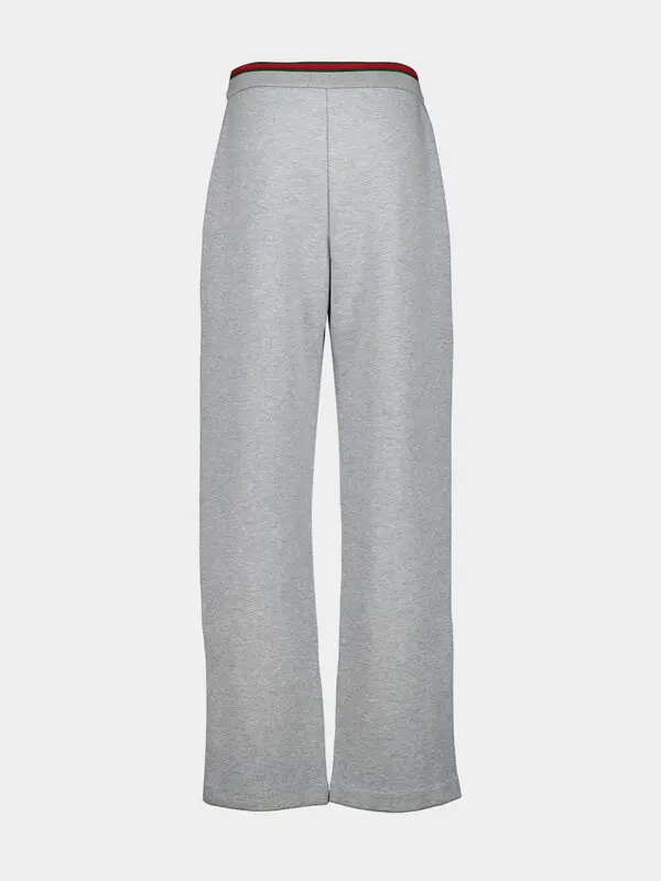 Gucci Cotton Jersey Trousers With Web - Grey
