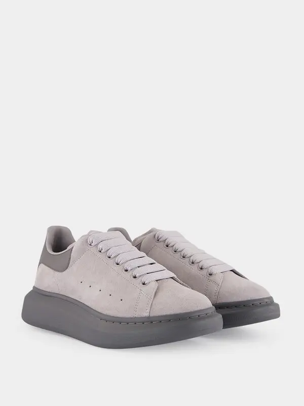 Alexander McQueen Oversized Suede Sneakers - Grey