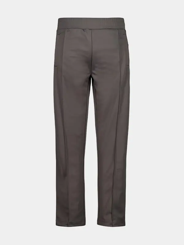 Palm Angels Dark Track Pants With Back Curved Logo - Grey