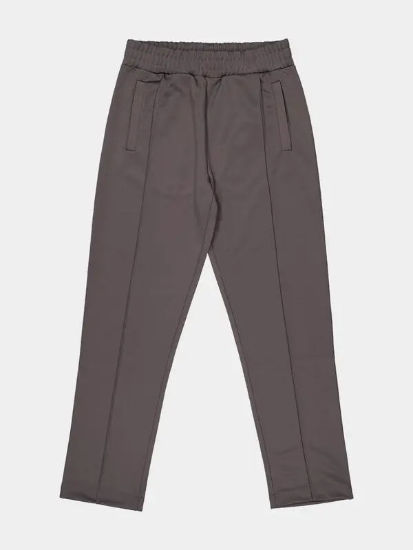 Palm Angels Dark Track Pants With Back Curved Logo - Grey