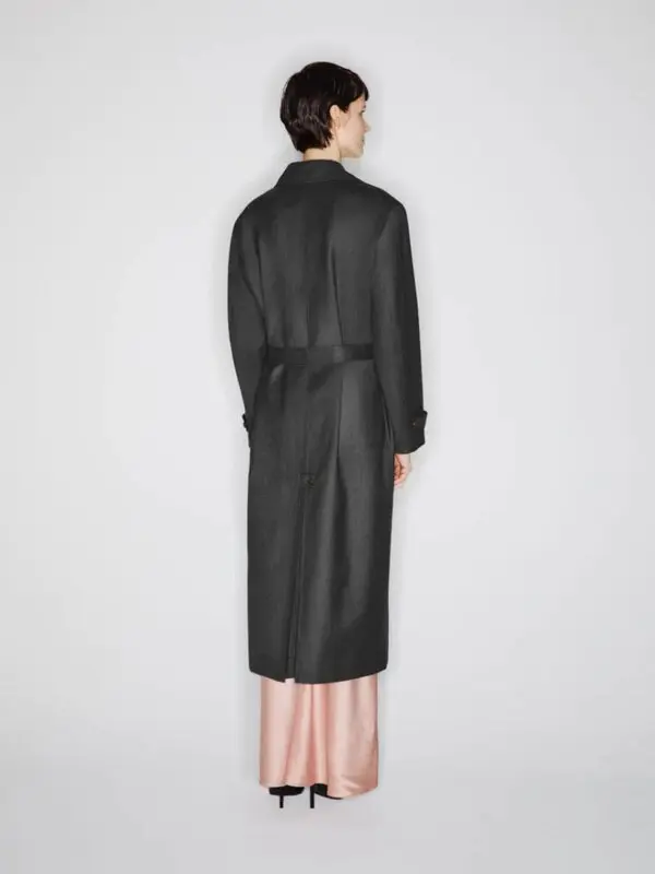 BLAZÉ MILANO Astoria Basoto Wool Trench Coat - Grey