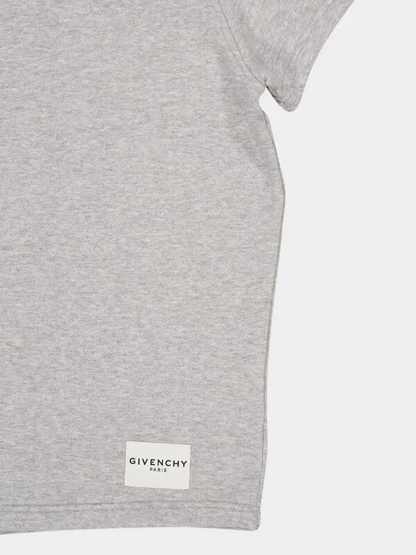 Givenchy Light Cotton T-shirt With Logo Patch - Grey