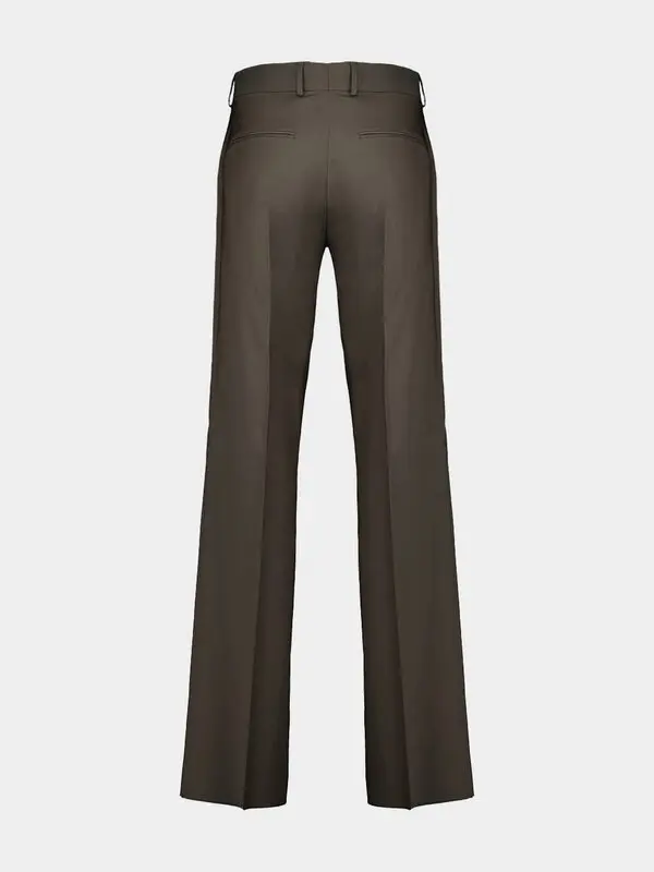 Fendi Cypress Wool Trousers - Green