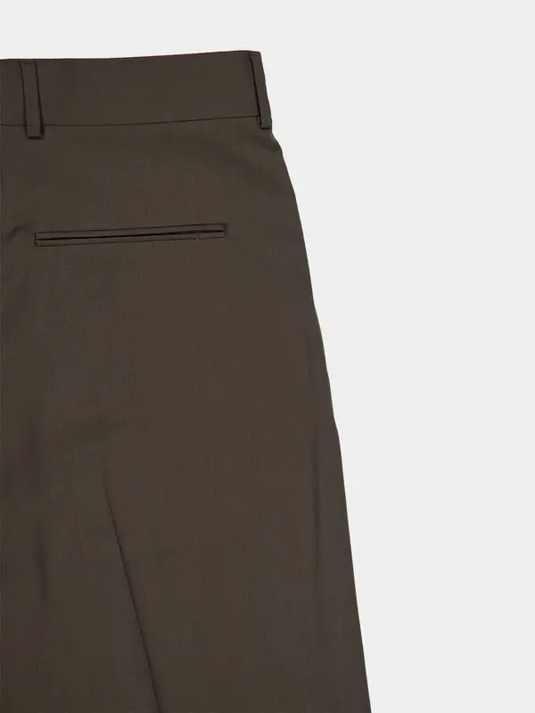 Fendi Cypress Wool Trousers - Green