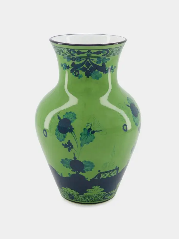 GINORI 1735 Oriente Italiano Malachite Ming Vase - Green