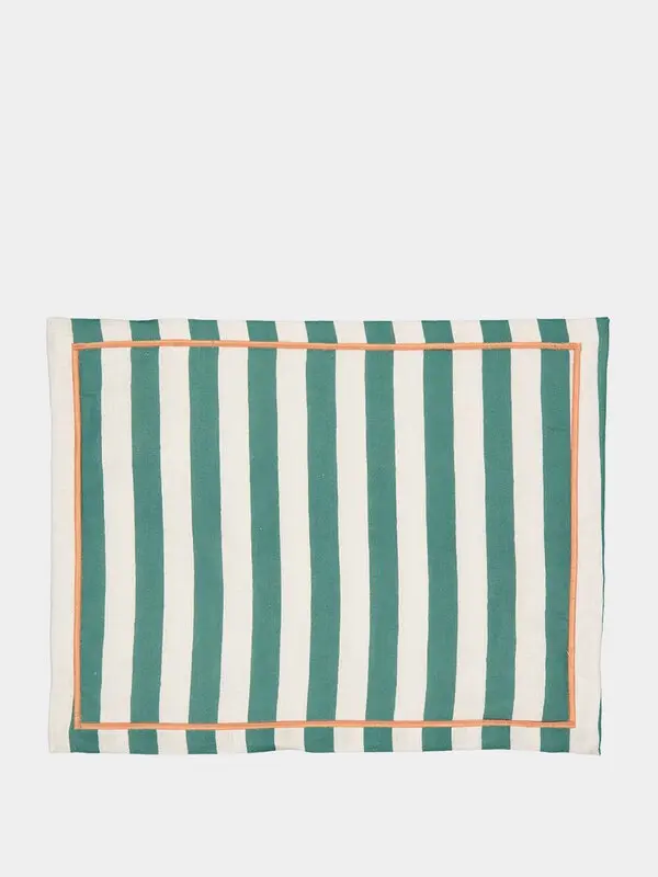 La DoubleJ Riviera Linen Placemats Set Of 2 - Green