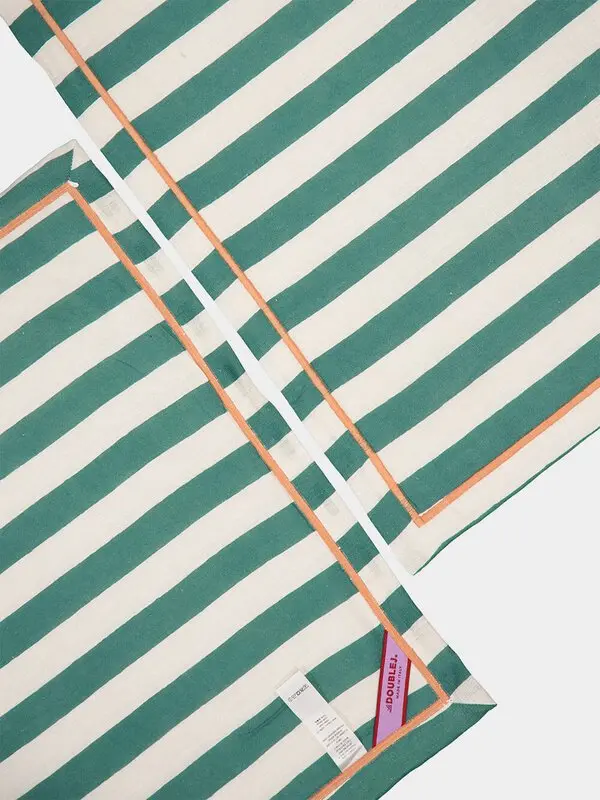 La DoubleJ Riviera Linen Placemats Set Of 2 - Green