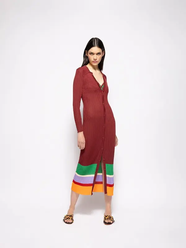 PAULA Fluorite Potion Knitted Maxi Dress - Purple