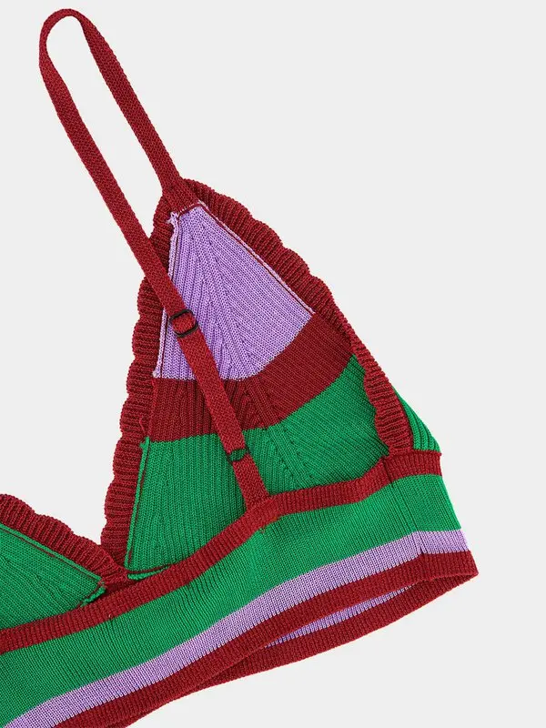 PAULA Sard Stripes Knitted Bra