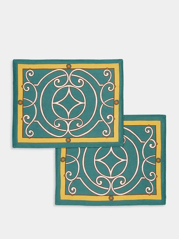 La DoubleJ Set Of 2 Cortile Linen Placemats