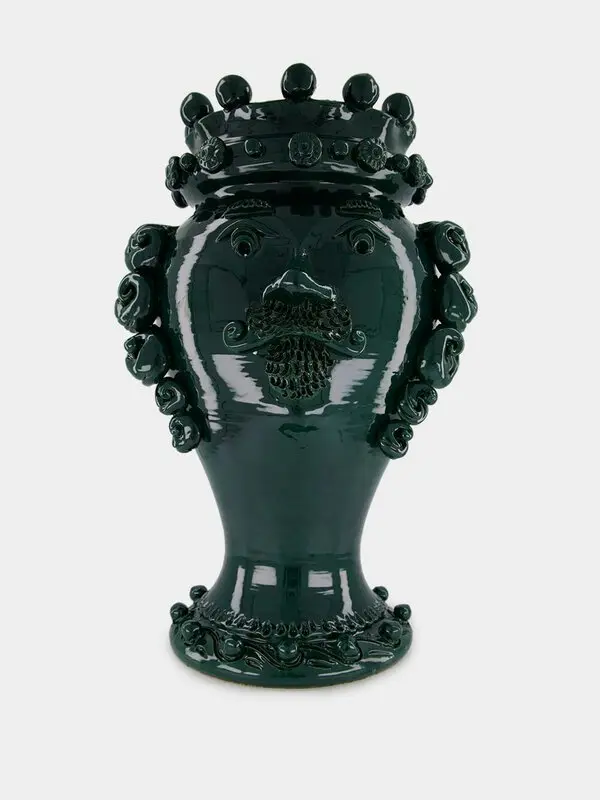 LES-OTTOMANS Sicilian Ceramic Head - Green