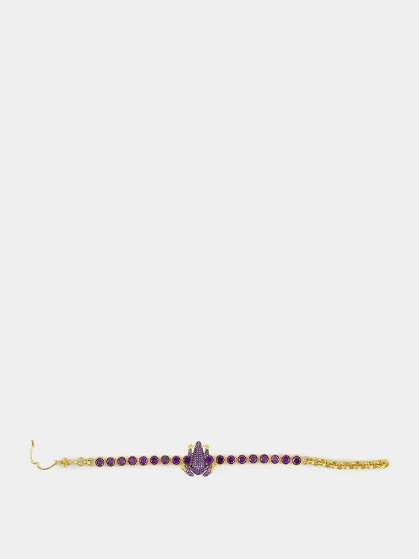 Begum Khan Frog Tennis Bracelet - Purple