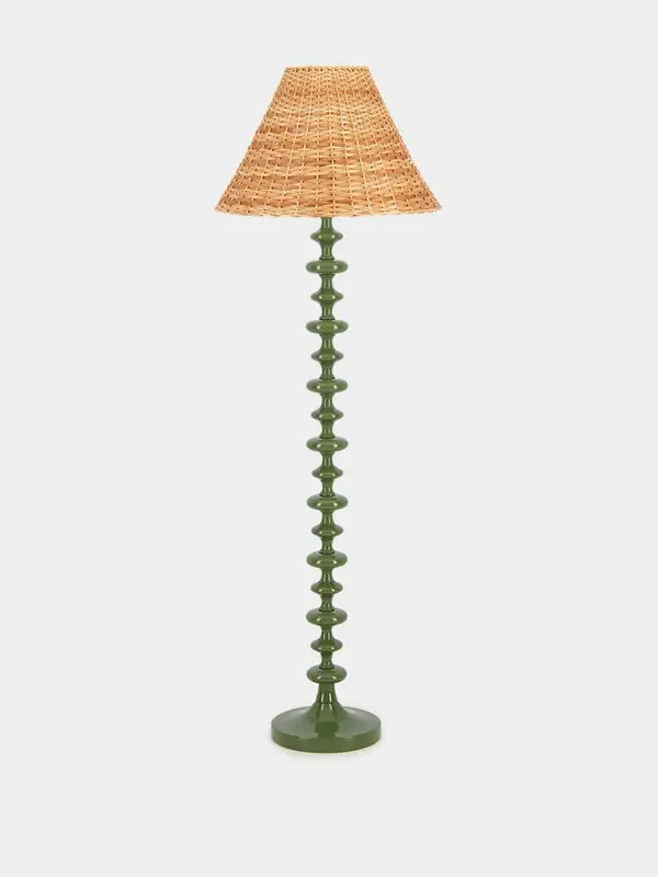 HOUSE OF CAPRICORN Freixo Wood Floor Lamp Base - Green