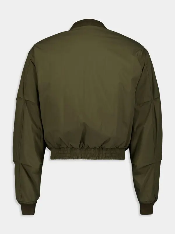 Givenchy Cotton Cropped Bomber Jacket - Green