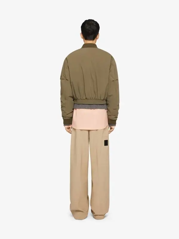 Givenchy Cotton Cropped Bomber Jacket - Green