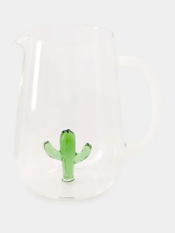 ICHENDORF MILANO Amber Cactus Jug - Green