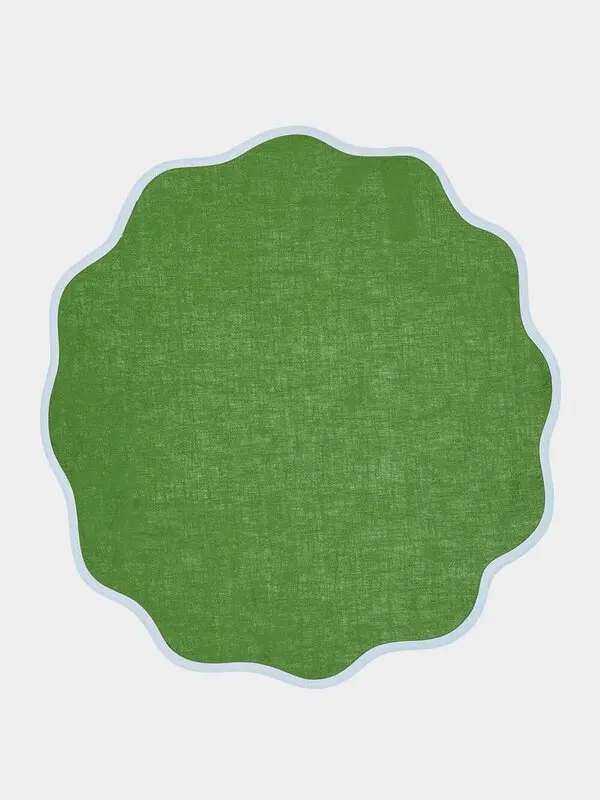 La DoubleJ Set Of Two Cloud Placemats - Green