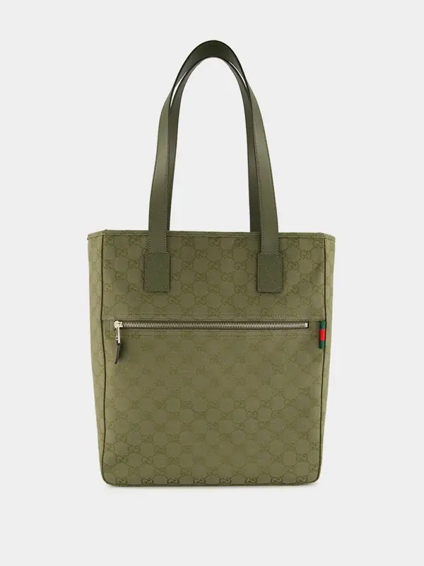 Gucci Gg Canvas Tote Bag - Green