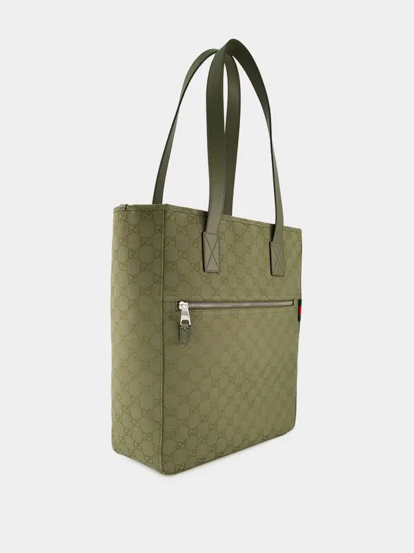 Gucci Gg Canvas Tote Bag - Green
