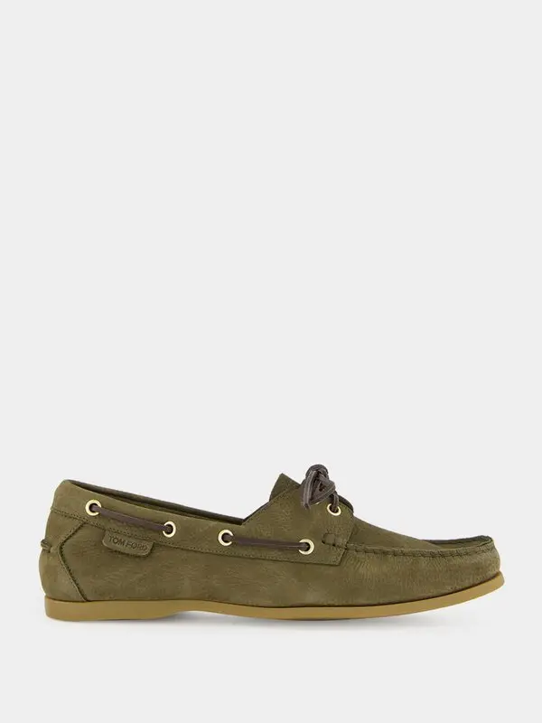 TOM FORD Robin Suede Loafers - Green