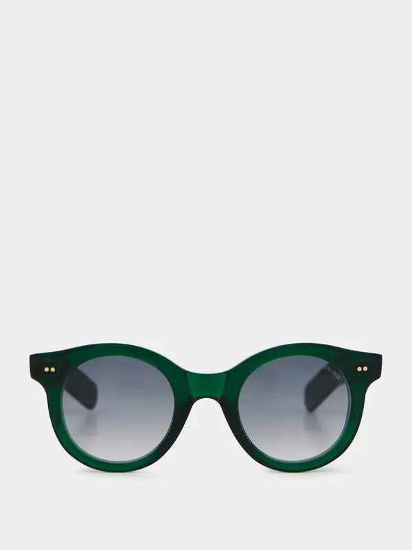 CUTLER AND GROSS Studio 1390 Round Sunglasses - Green