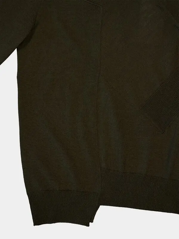 MAISON MARGIELA Asymmetric Crewneck Virgin Wool Sweater
