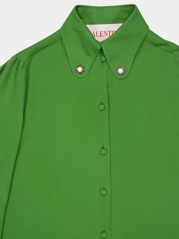 Valentino Garavani Silk Georgette Button-down Shirt