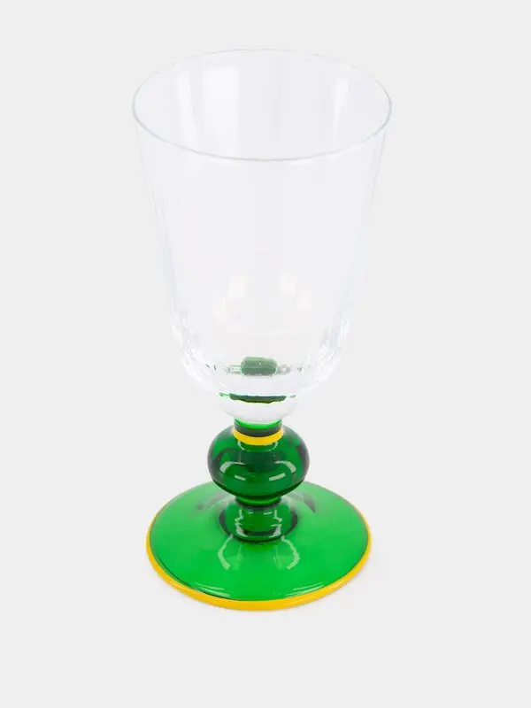 La DoubleJ Perfetto Murano Wine Glass - Green