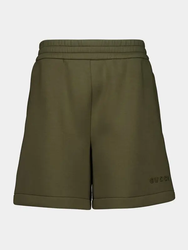 Gucci Embroidered Jersey Shorts