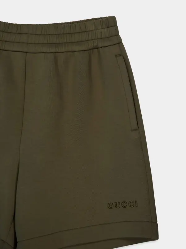 Gucci Embroidered Jersey Shorts