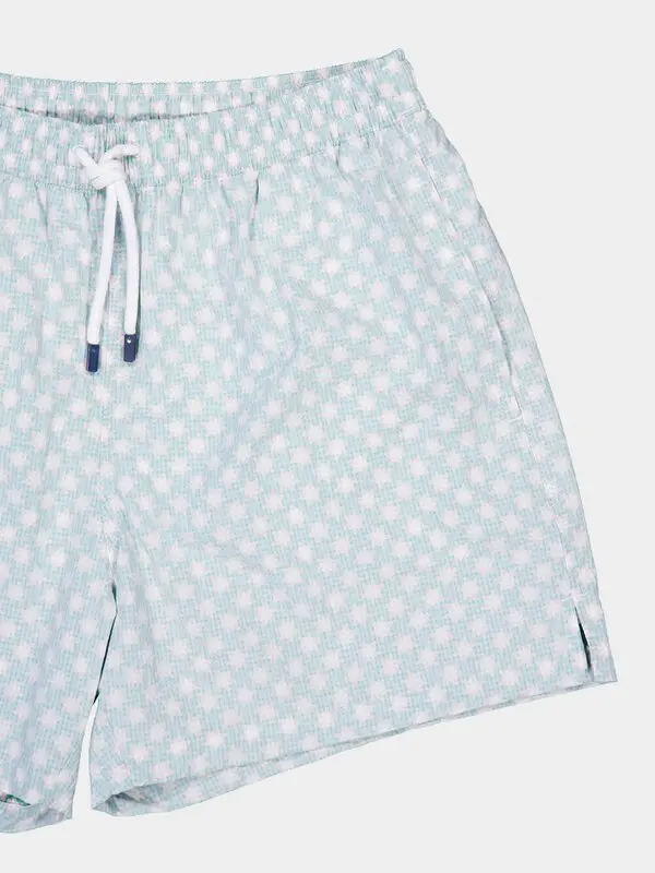 Fedeli Patterned Swim Shorts - Green