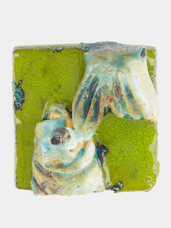 Studio Bongard Sardine Tile 3d Sculpture - Green