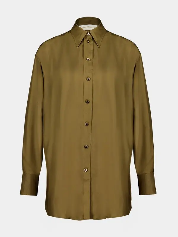 Zimmermann Silk Button-up Shirt - Green