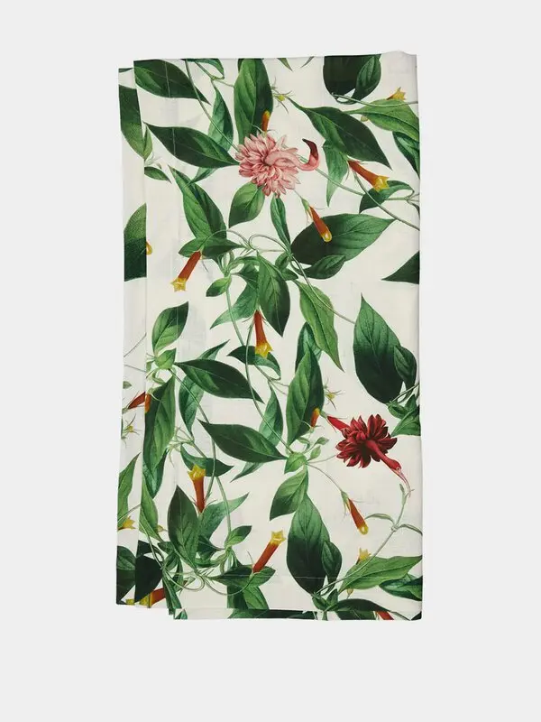 La DoubleJ Bosco Blooms Print Large Tablecloth - Green