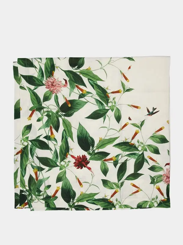 La DoubleJ Bosco Blooms Print Large Tablecloth - Green