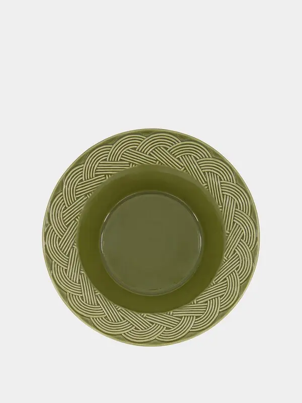 HOUSE OF CAPRICORN Vime Ceramic Soup Plate - Green