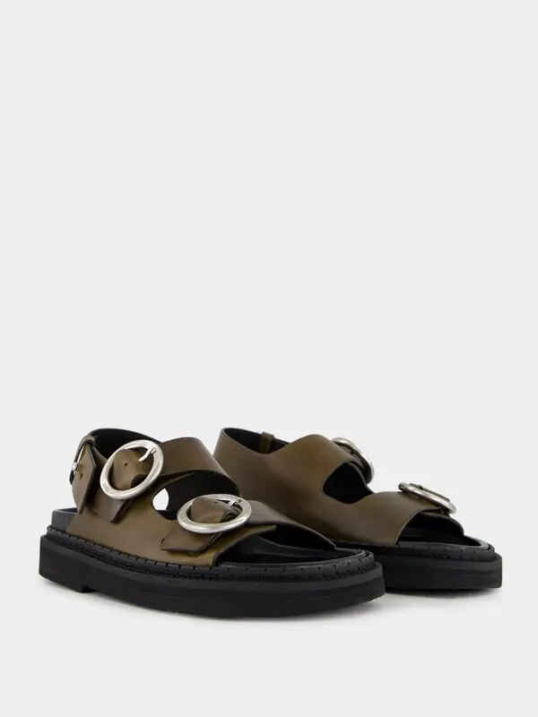 AMI Paris Leather Fussbet Sandals