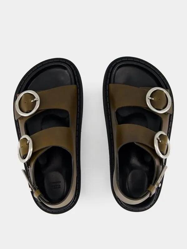 AMI Paris Leather Fussbet Sandals
