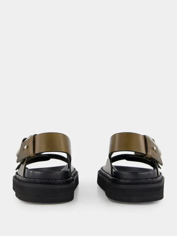 AMI Paris Leather Fussbet Sandals