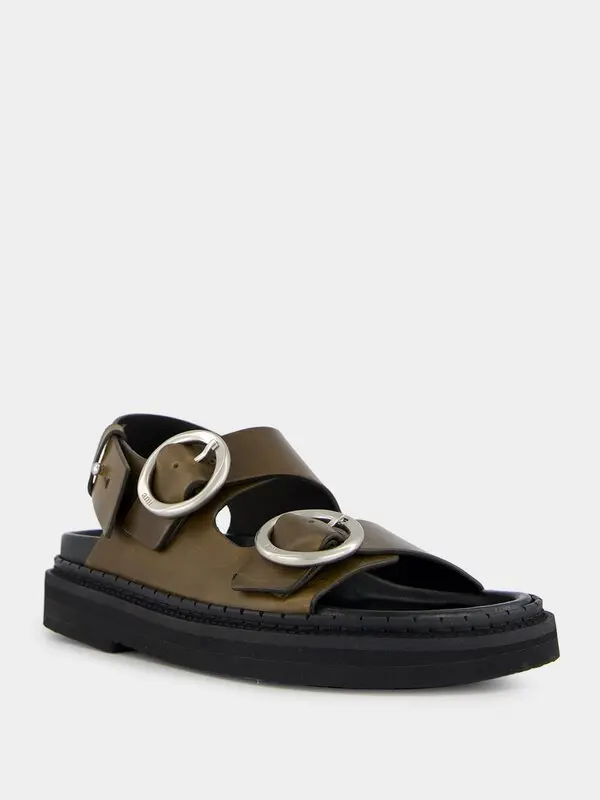 AMI Paris Leather Fussbet Sandals