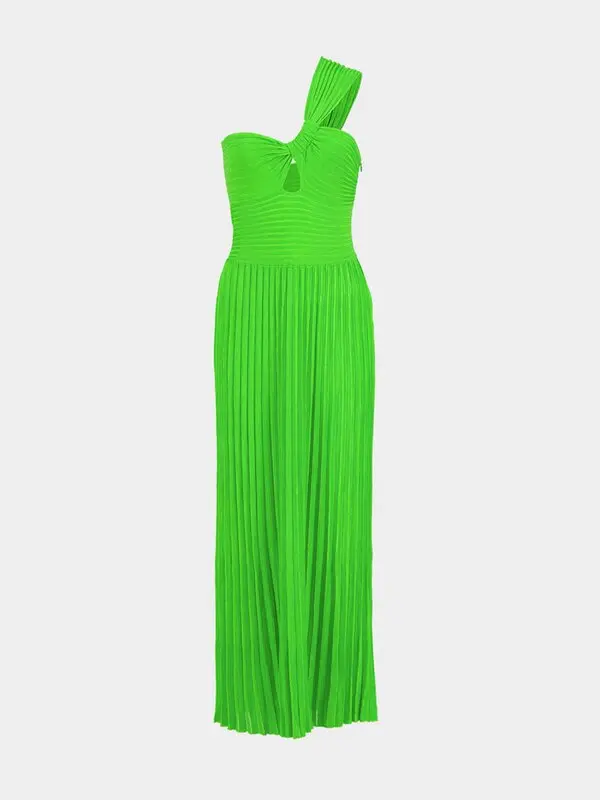 Gabriela Hearst Altura One-shoulder Maxi Dress - Green
