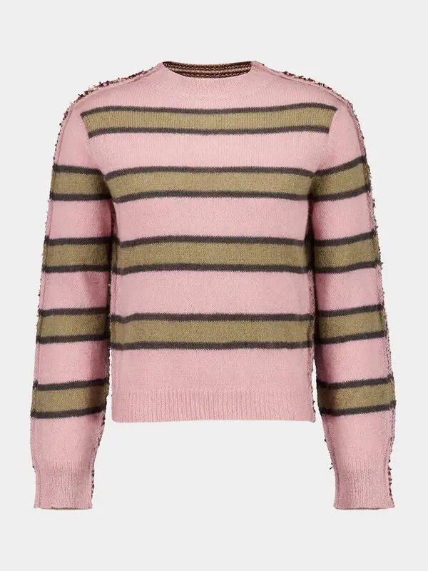 Marni Striped Mohair Wool Crewneck
