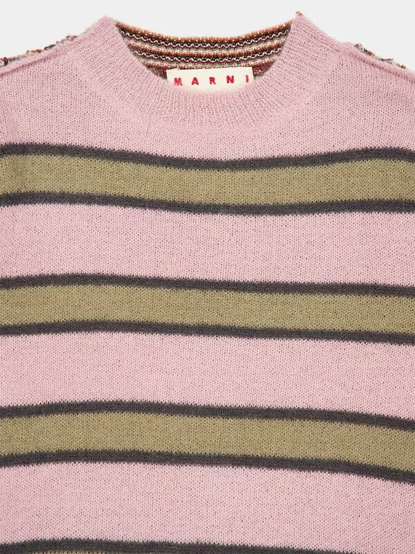 Marni Striped Mohair Wool Crewneck