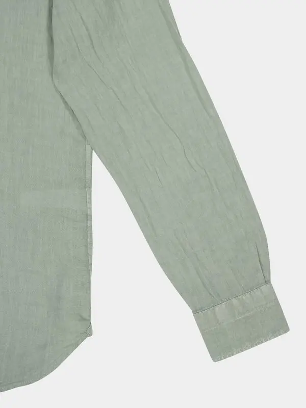 Boglioli Mint Garment-dyed Linen Shirt