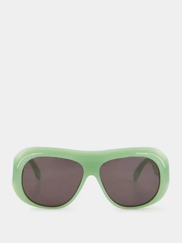 Palm Angels Oversized Pilot Sunglasses - Green
