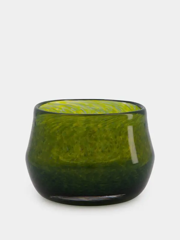 HOUSE OF CAPRICORN Handblown Avis Glass Bowl - Green