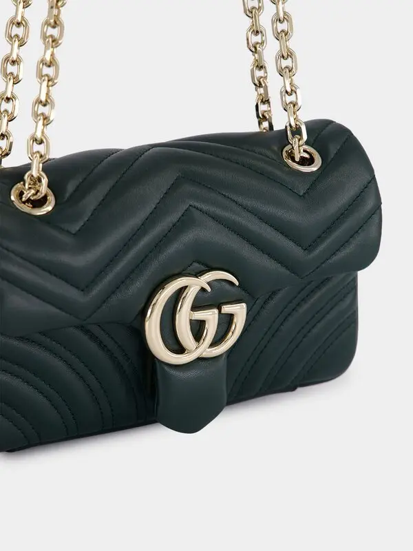 Gucci Gg Marmont Small Shoulder Bag - Green