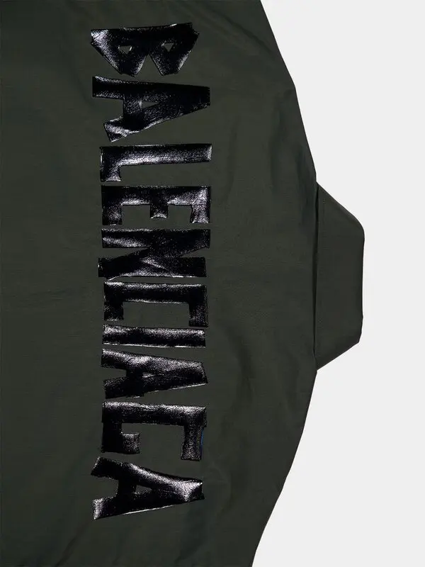 Balenciaga Khaki Logo Print Long Sleeve Shirt